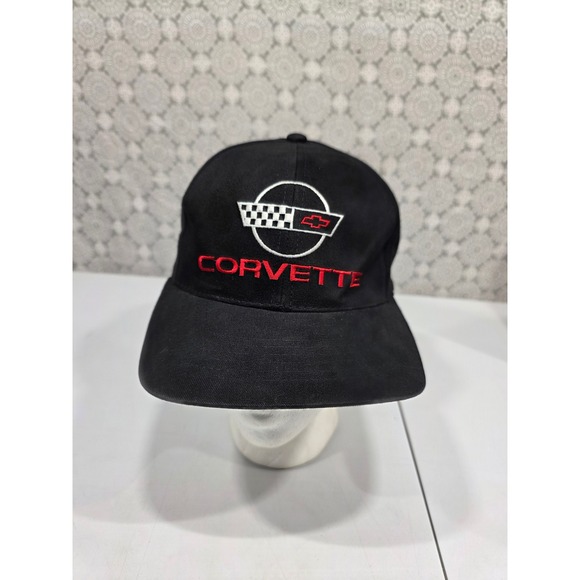 Corvette | Accessories | Corvette Racing Chevy Logo Embroidered Black ...